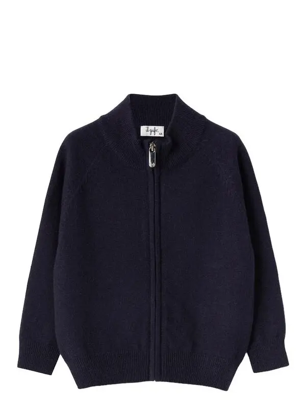 IL GUFO Cashmere Zip-up Sweater - Black