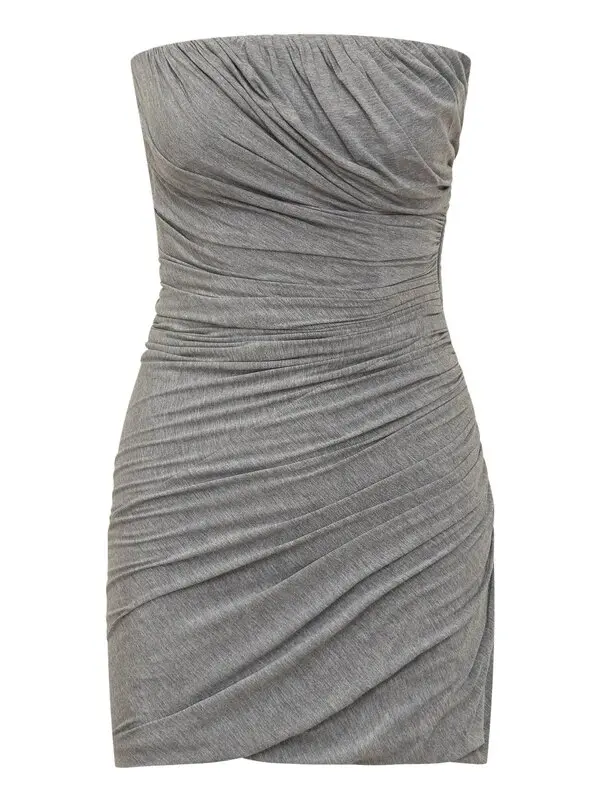 Attico Draped Mini Dress - Grey