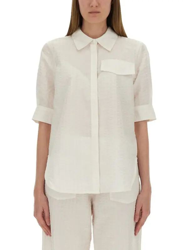Baum Und Pferdgarten Regular Fit Textured Shirt - White
