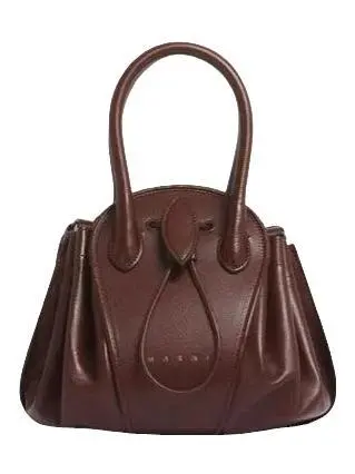 Marni Buffalo Leather Mini Handbag - Brandy