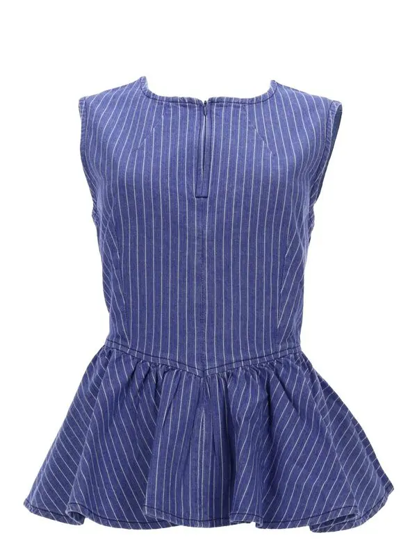 Baum Und Pferdgarten Striped Peplum Top - Blue