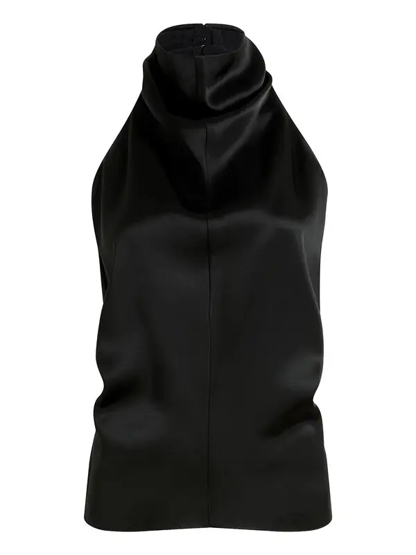 Khaite Backless Halterneck Mini Top - Nero