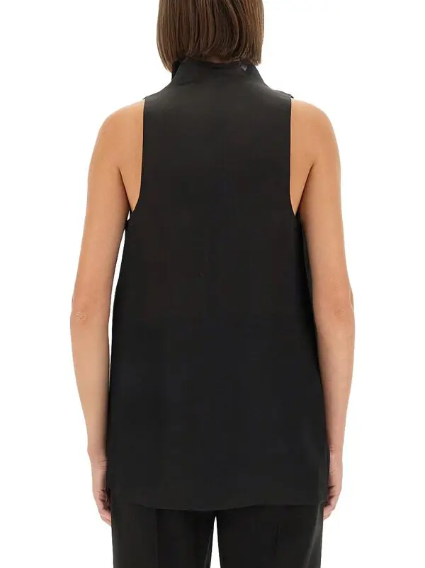 Khaite Meegan Sleeveless Top In Silk - Black