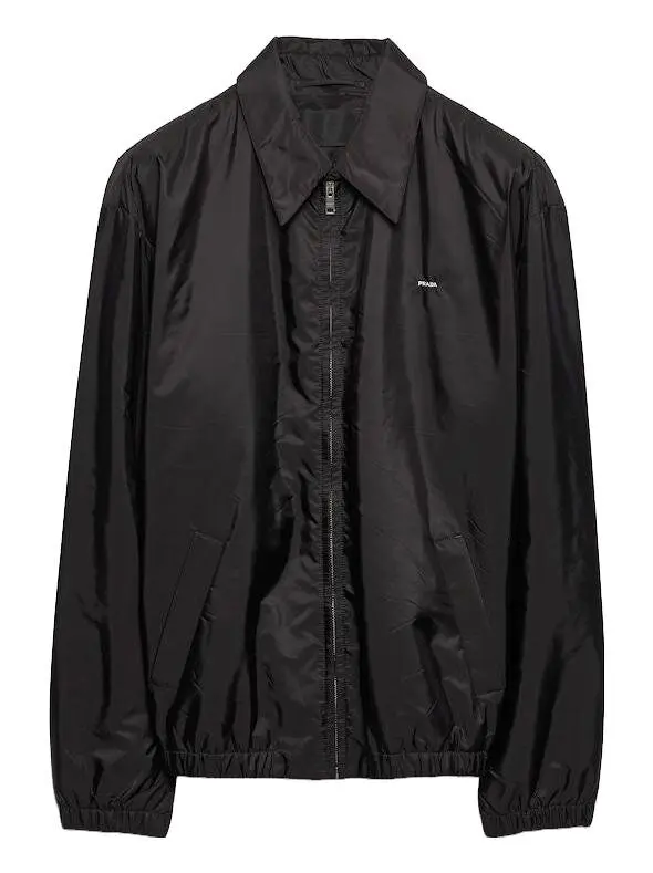 Prada Zip-up Jacket With Classic Collar - Nero