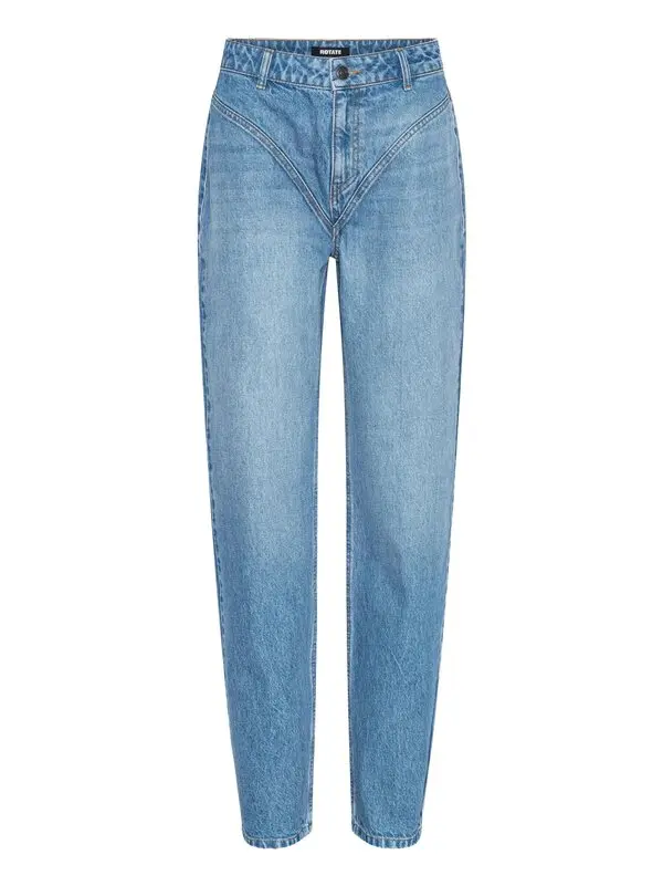 ROTATE BY BIRGER CHRISTENSEN High Waist Tailored Jeans - Blu
