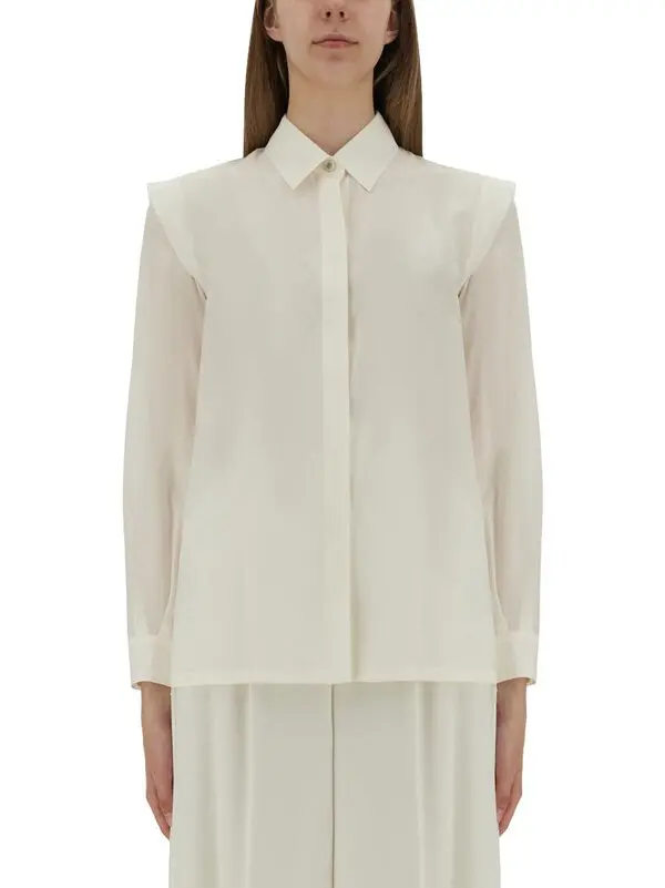 Max Mara Regular Fit Silk Shirt - Ivory