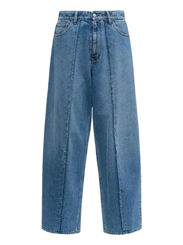 MAISON MARGIELA Wide Leg Denim Trousers - Mediumblue