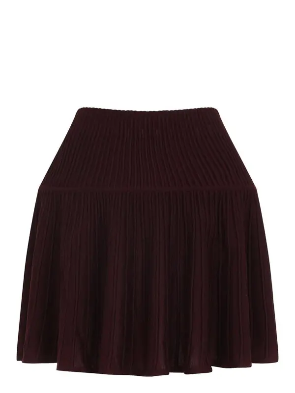 Alaïa Crinoline Wool Mini Skirt - Red