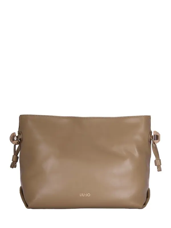Liu Jo Faux Leather Shoulder Bag - Mud