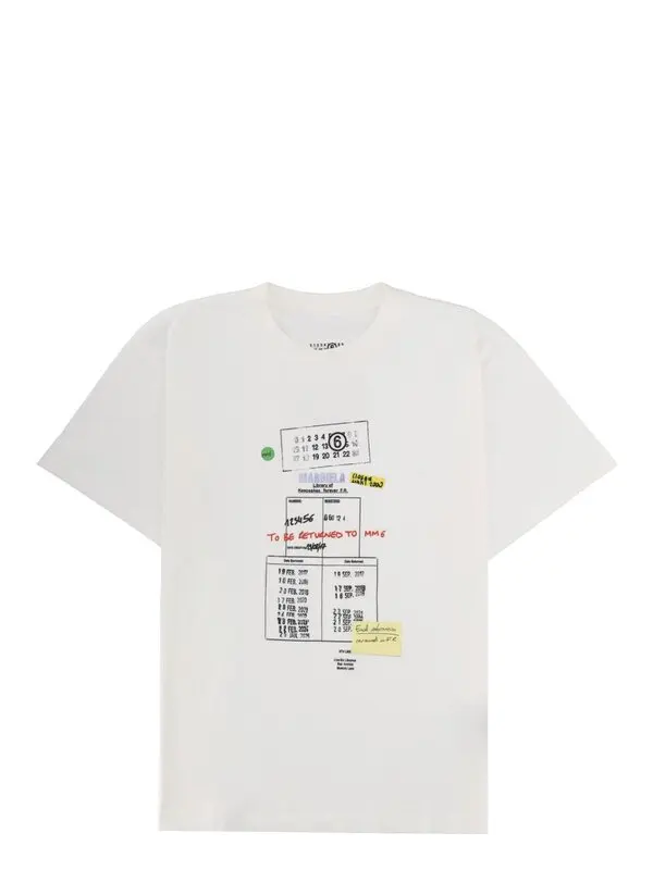 MAISON MARGIELA Graphic T-shirt With Stamp Design For - White