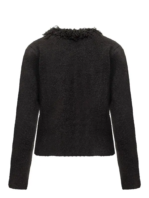 FERRAGAMO Fringe Cardigan - Nero
