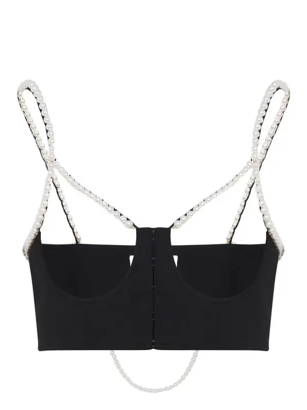 Moschino Embellished Bustier Top - Black