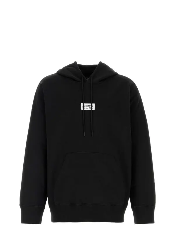 MAISON MARGIELA Logo Detail Hoodie - Black
