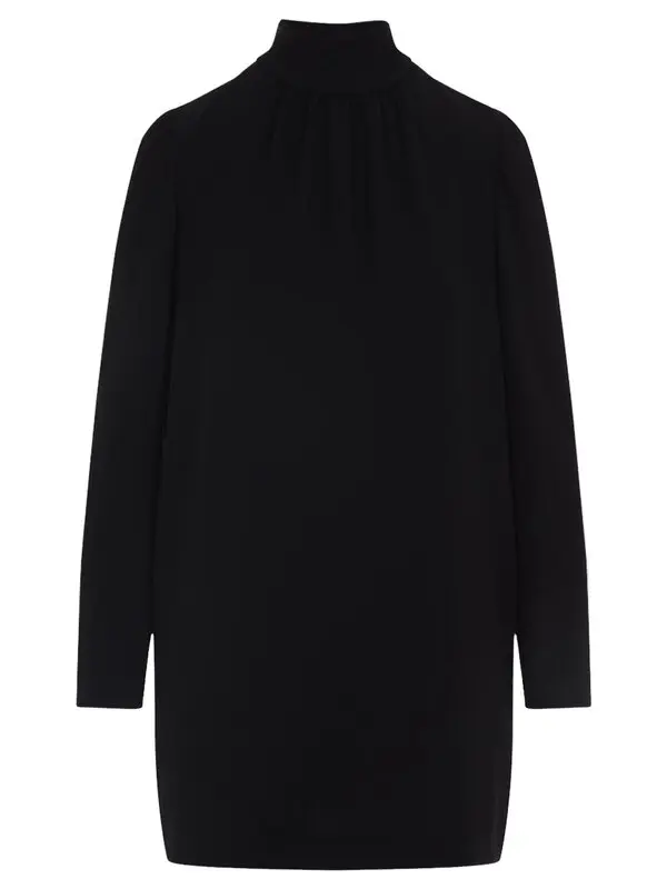 Max Mara High Neck Mini Dress - Black