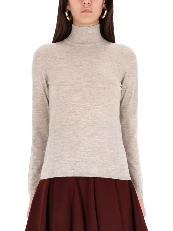 Max Mara Cashmere Turtleneck Sweater - Beige