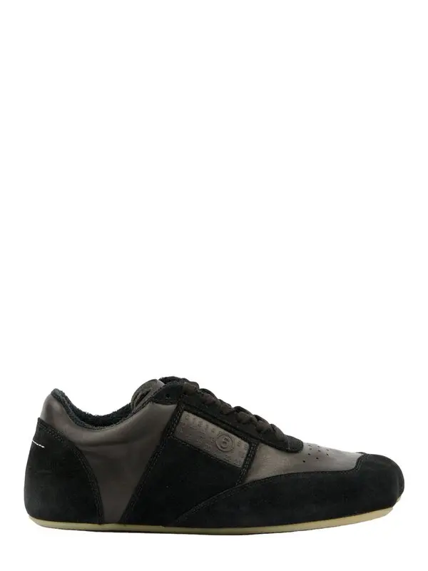 MAISON MARGIELA Calf Leather Slim Sneakers - Black