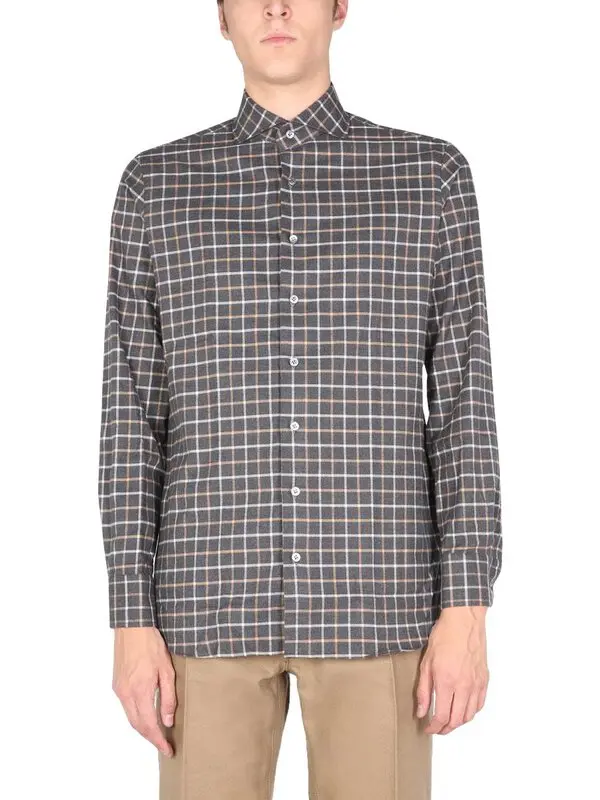 LARDINI French Collar Button-up Shirt - Multicolour