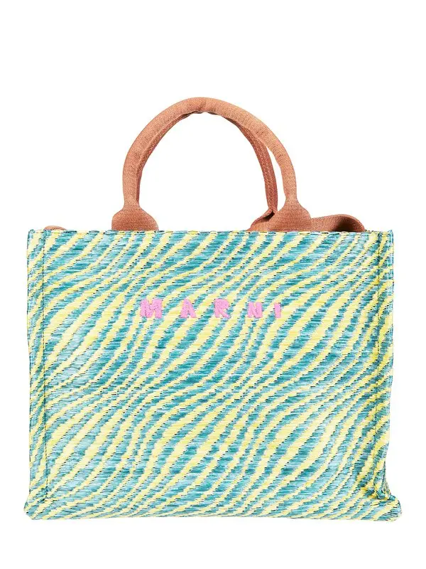Marni Small Logo Detail Tote Bag - Verde