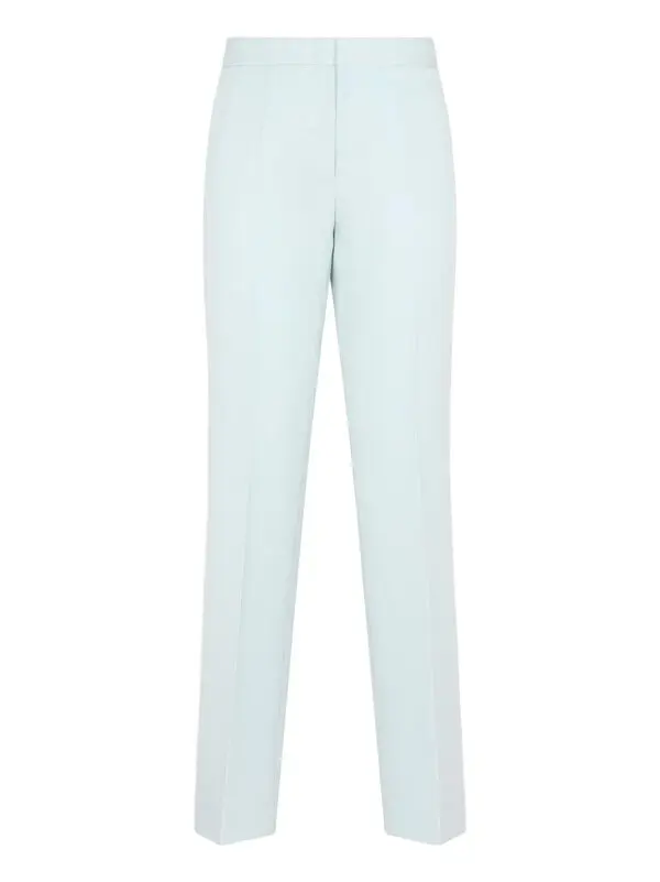 JIL SANDER Straight Leg Tailored Trousers In Wool - Blue