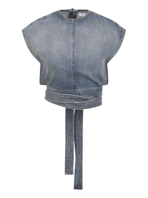 Alaïa Casual Denim Top - Blue