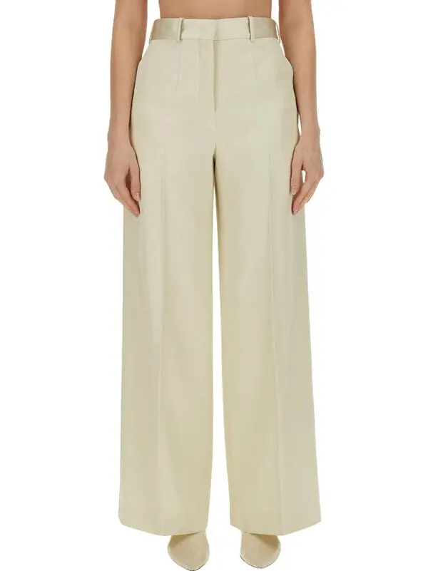 JIL SANDER Tailored Wide-leg Pants - Ivory