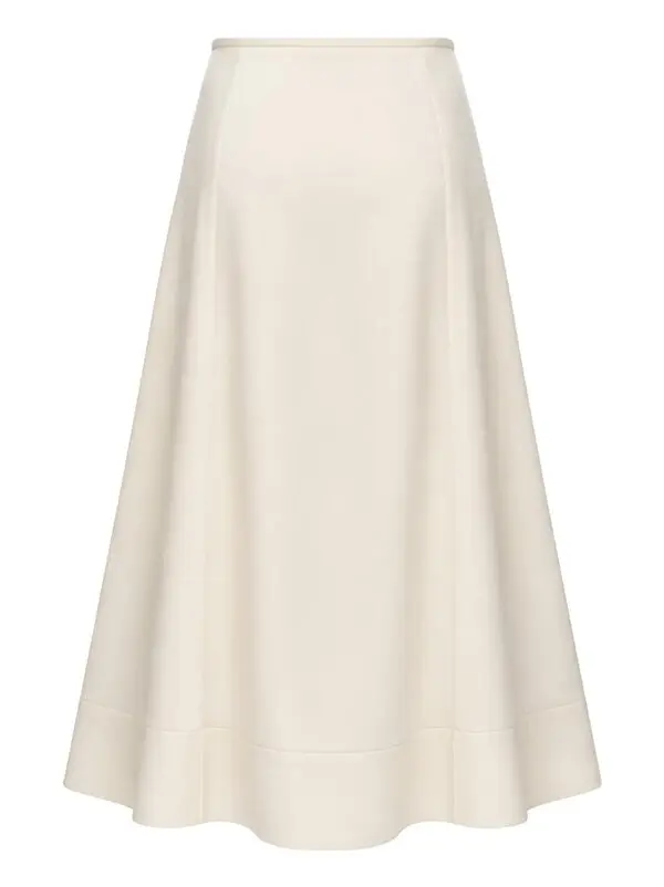 JIL SANDER Flared Midi Skirt - Beige