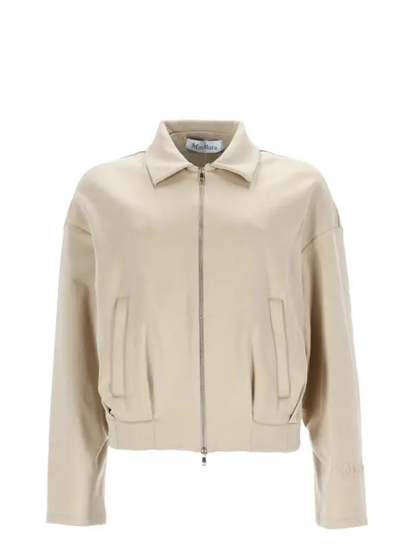 Max Mara Cotton Silk Blend Sweatshirt - Beige