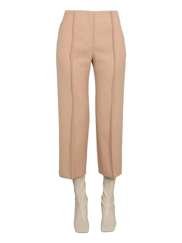 JIL SANDER Wool Tailored Pants - Beige