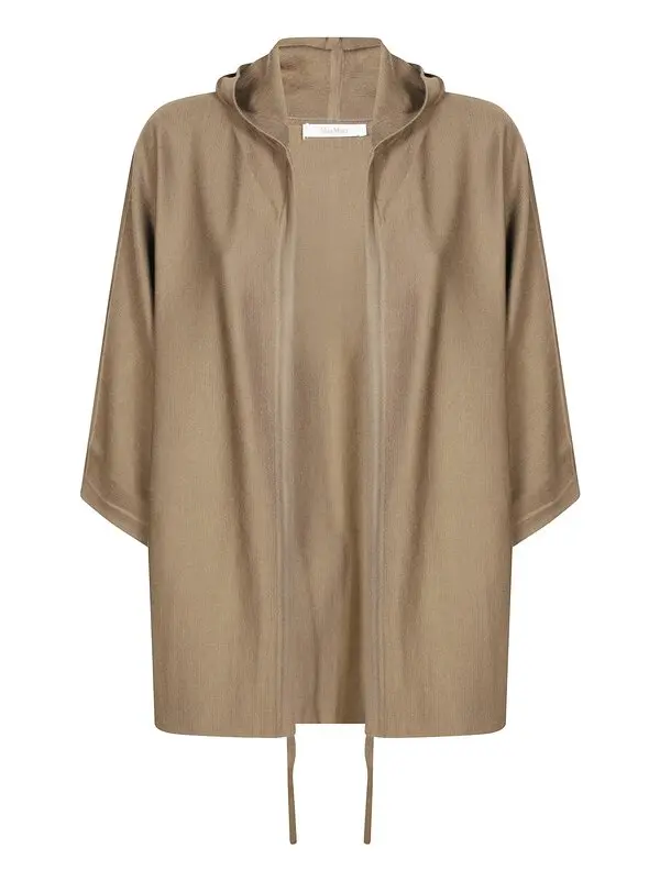Max Mara Aster Hooded Drawstring Cardigan - Marrone