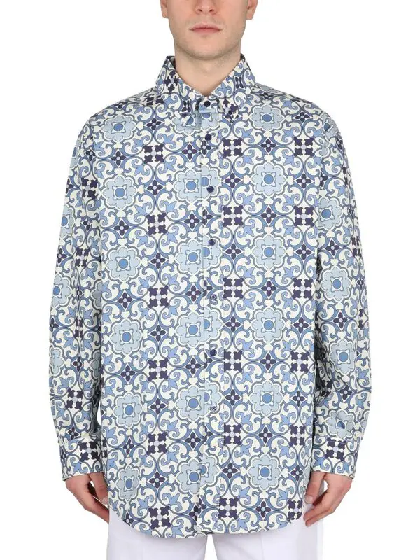 Drole De Monsieur Classic Collar Shirt For - Blue