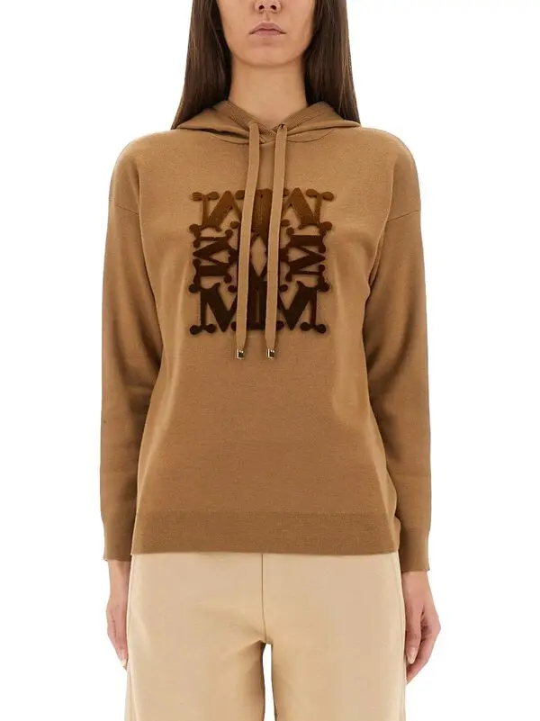 Max Mara Wool Hooded Sweater - Beige