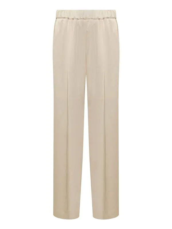 JIL SANDER Wide Leg Trousers - Cornsilk