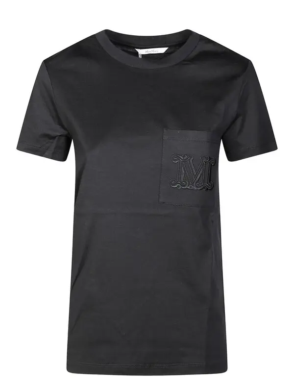 Max Mara Short Sleeve Pocket T-shirt - Nero
