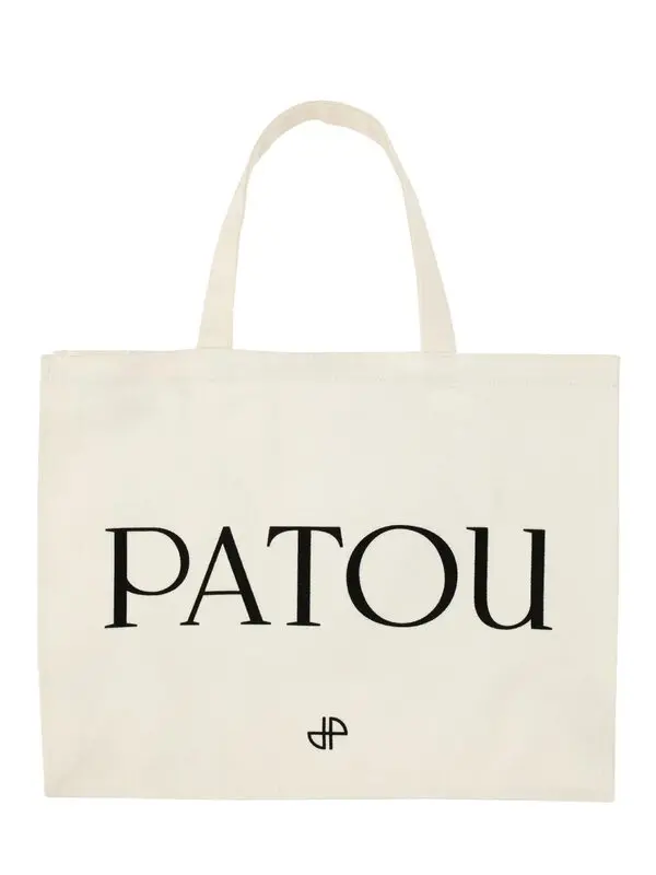 PATOU Large Cotton Tote Bag - Ivory
