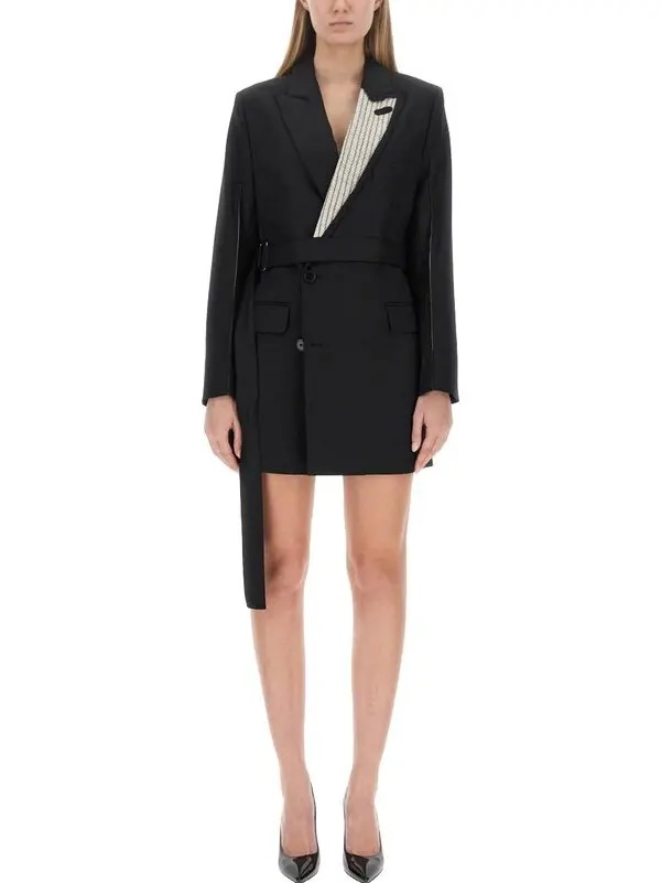 Victoria Beckham Tailored Double-breasted Mini Dress - Black
