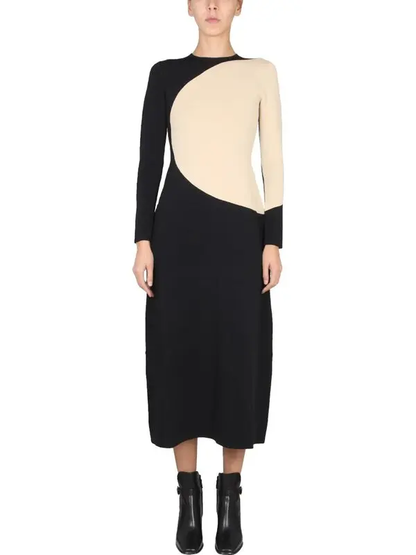 Tory Burch Viscose Colorblock Dress - Multicolour