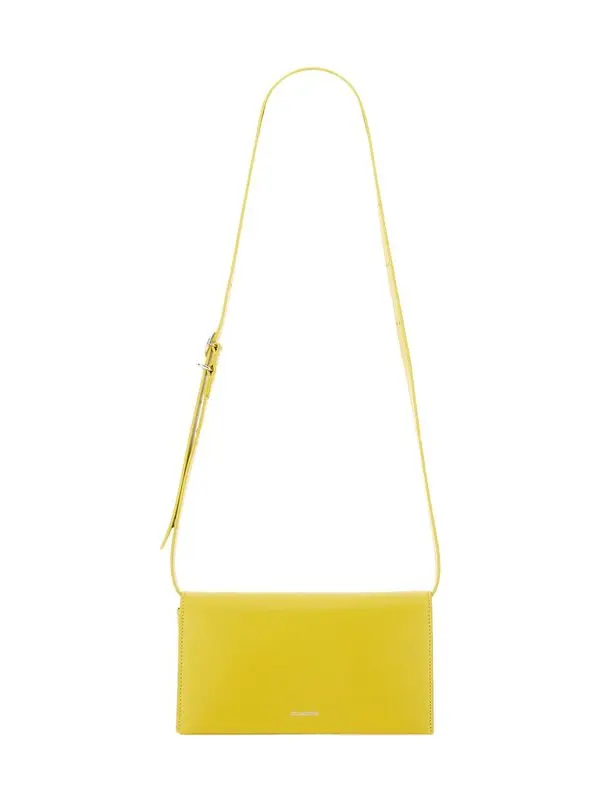 JIL SANDER Leather Crossbody Bag - Yellow