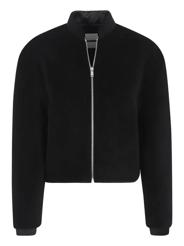 JIL SANDER Essential Zip-up Jacket - Black