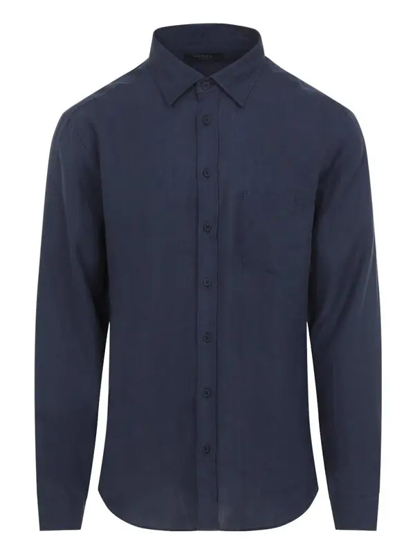 Sease Mini Hemp Button Down Shirt - Blue