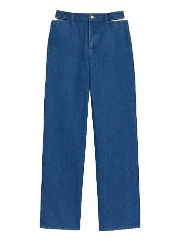 JIL SANDER Medium Fit Tailored Trousers - Medium Denim