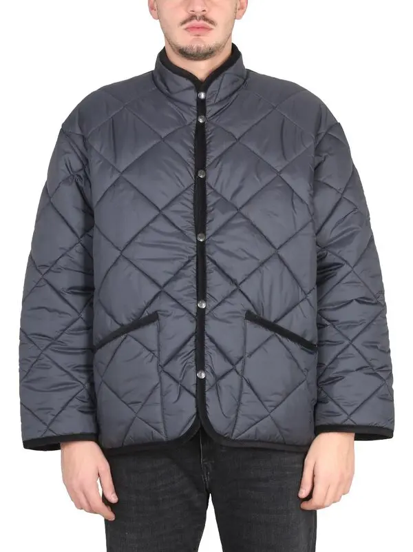LAVENHAM Quilted Jacket With Mandarin Collar - Black