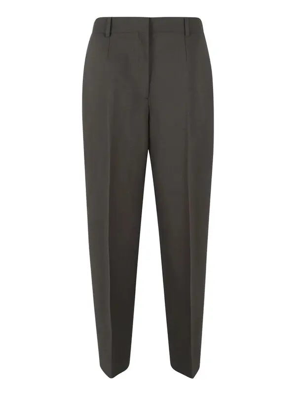 TOTEME Tailored Wool Blend Trousers - Forest
