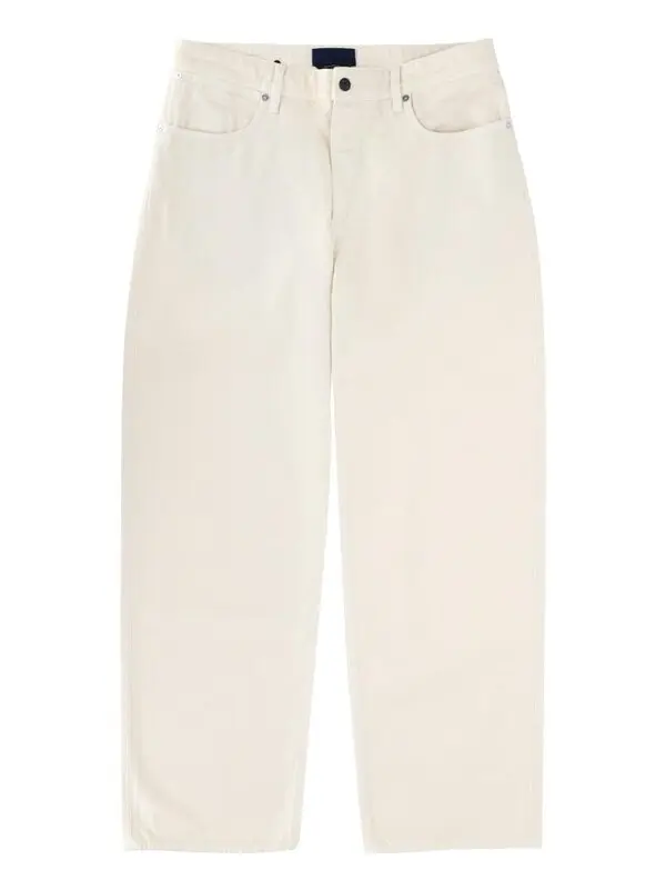 Stone Island Wide-leg Cotton Pants - Ivory