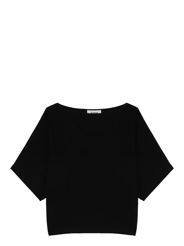 Alpha Studio Black Viscose-nylon Blend Sweater - Nero