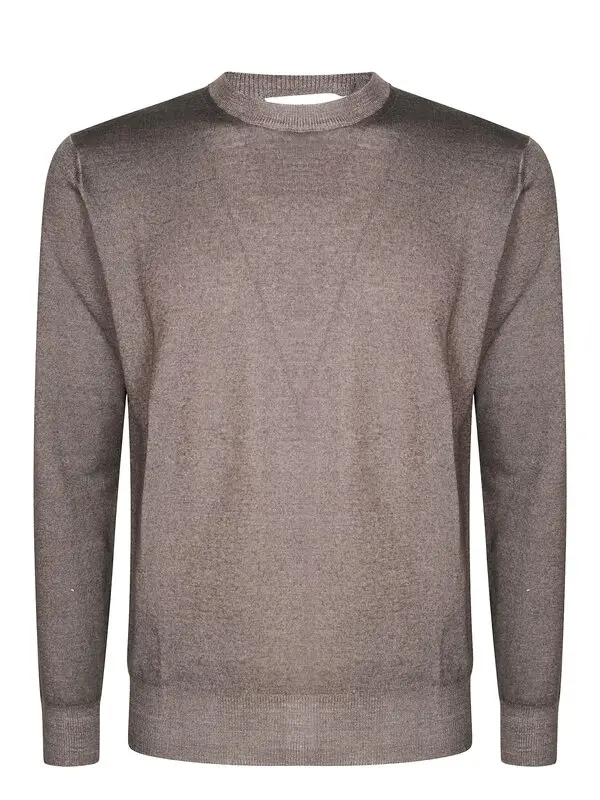 Altea Merino Wool Crewneck Sweater - Marrone