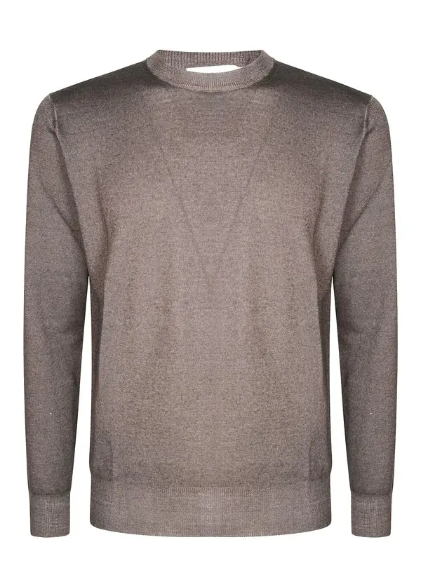 Altea Merino Wool Crewneck Sweater - Marrone