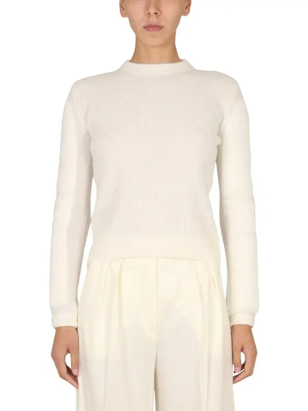 Max Mara Mohair Cardigan With Textured Finish - White