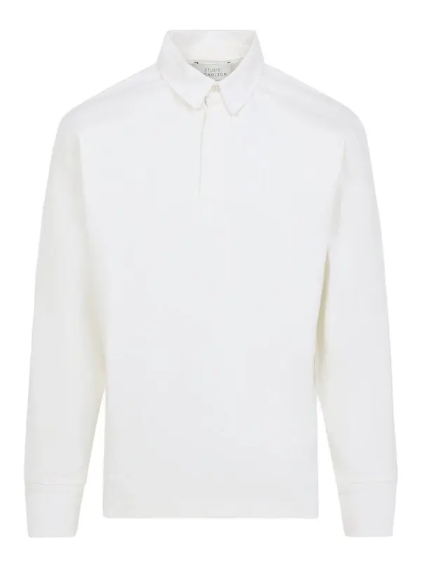 Studio Nicholson Alyk Cotton Rugby Polo - White