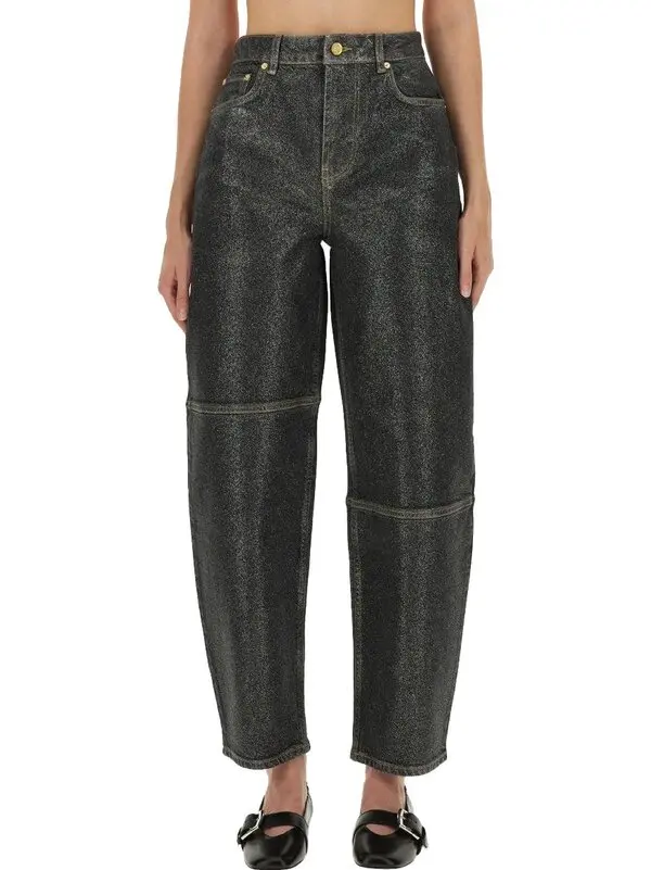GANNI Organic Cotton Blend Jeans - Black