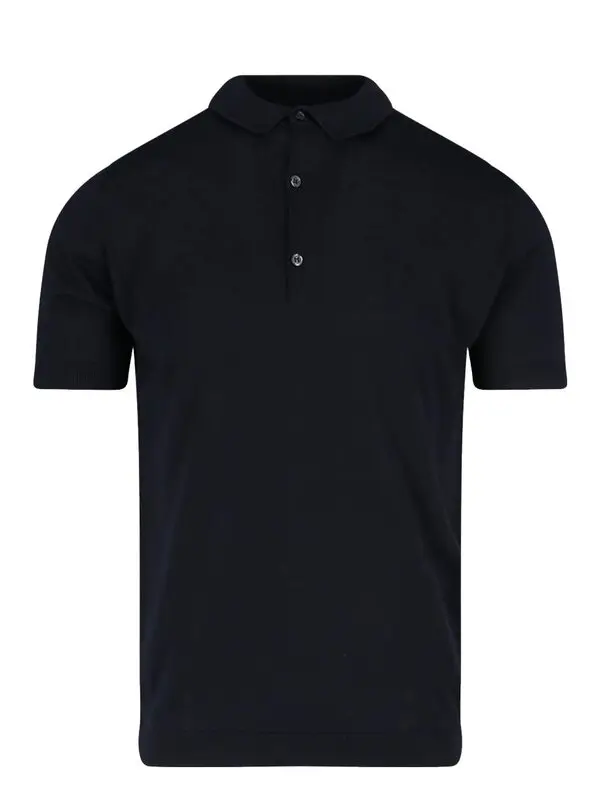 John Smedley Adrian Mini Polo Shirt - Black